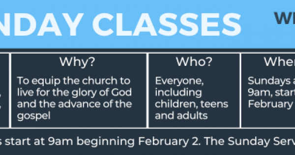 Spring 2025 Sunday Classes | Covenant Life Church