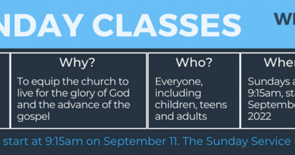 Sunday Classes – Fall 2022 | Covenant Life Church